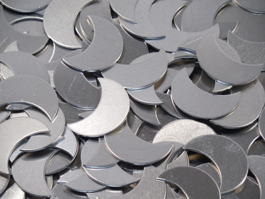 Aluminum Crescent Moons - 18 Gauge - Moon Blank, Aluminum Blank ...
