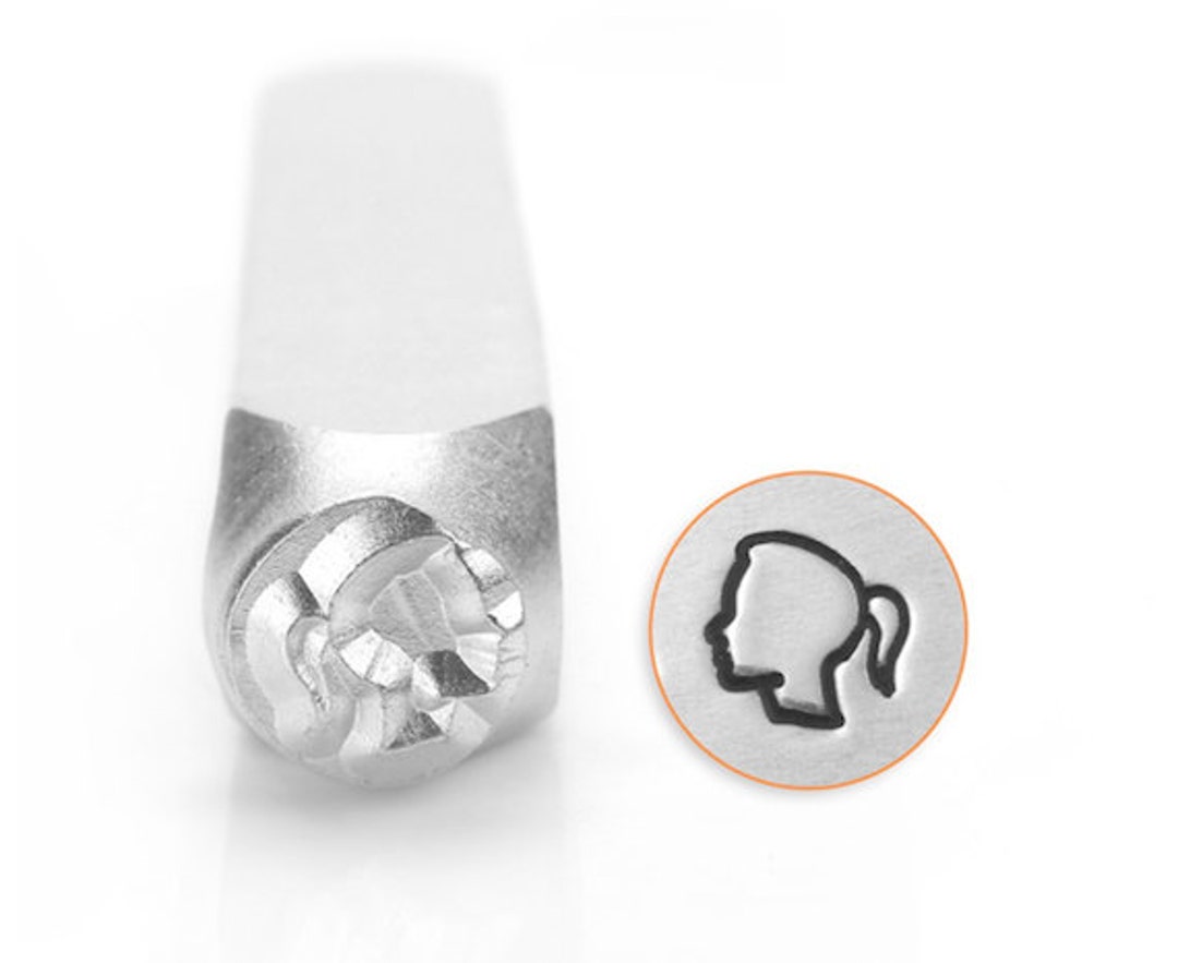 Girl Profile / Woman Profile Design Stamp Metal Stamp 6mm - Etsy