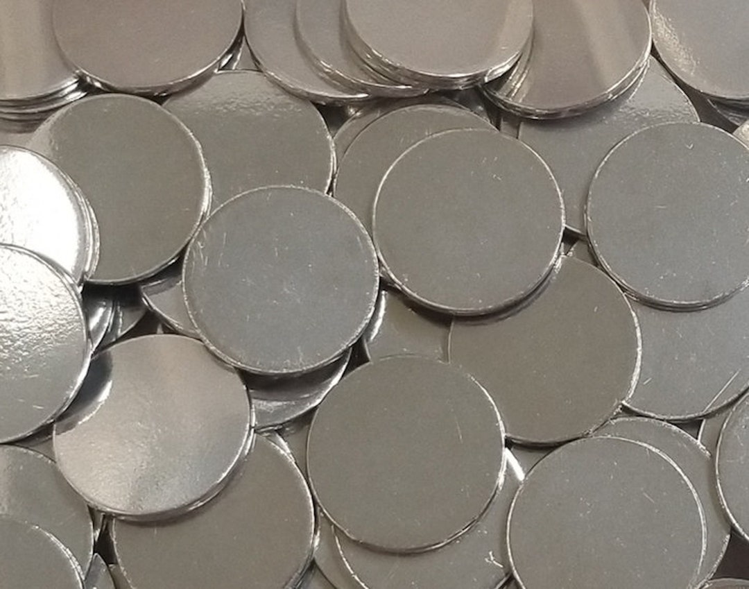 Pewter Cast Discs - 1 1/4", 1", 7/8" or 3/4" - Use Drop Down Menu to ...