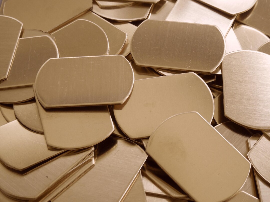 Placas de identificación de bronce para estampar - 1/2 x 3/4 ...