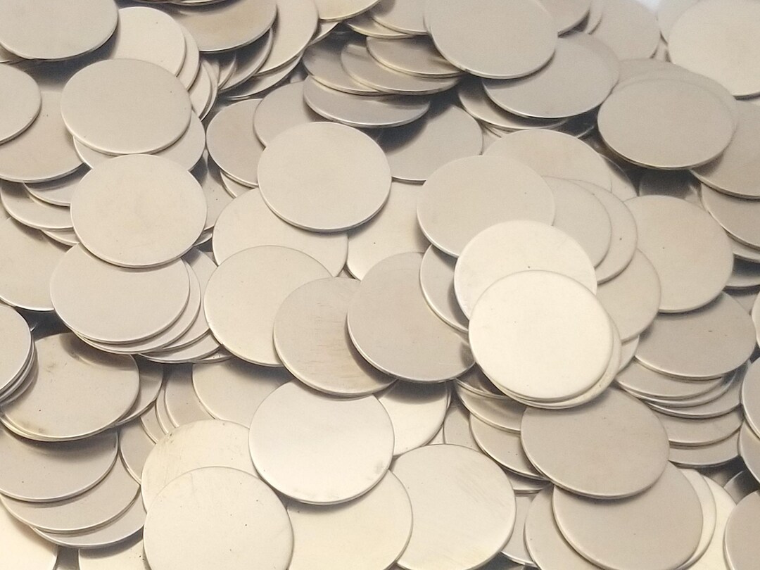 Nickel Silver Disc Stamping Blanks - 14 Gauge - Various Sizes: 3" - 3/8 ...