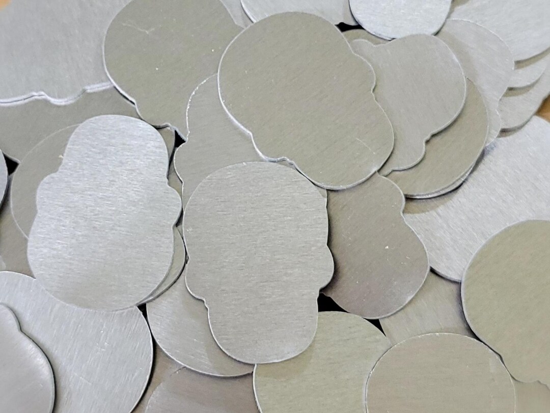 Aluminum Sugar Skull Stamping Blanks - 1" X 1 3/8" X 18 Gauge - Qty 3 ...