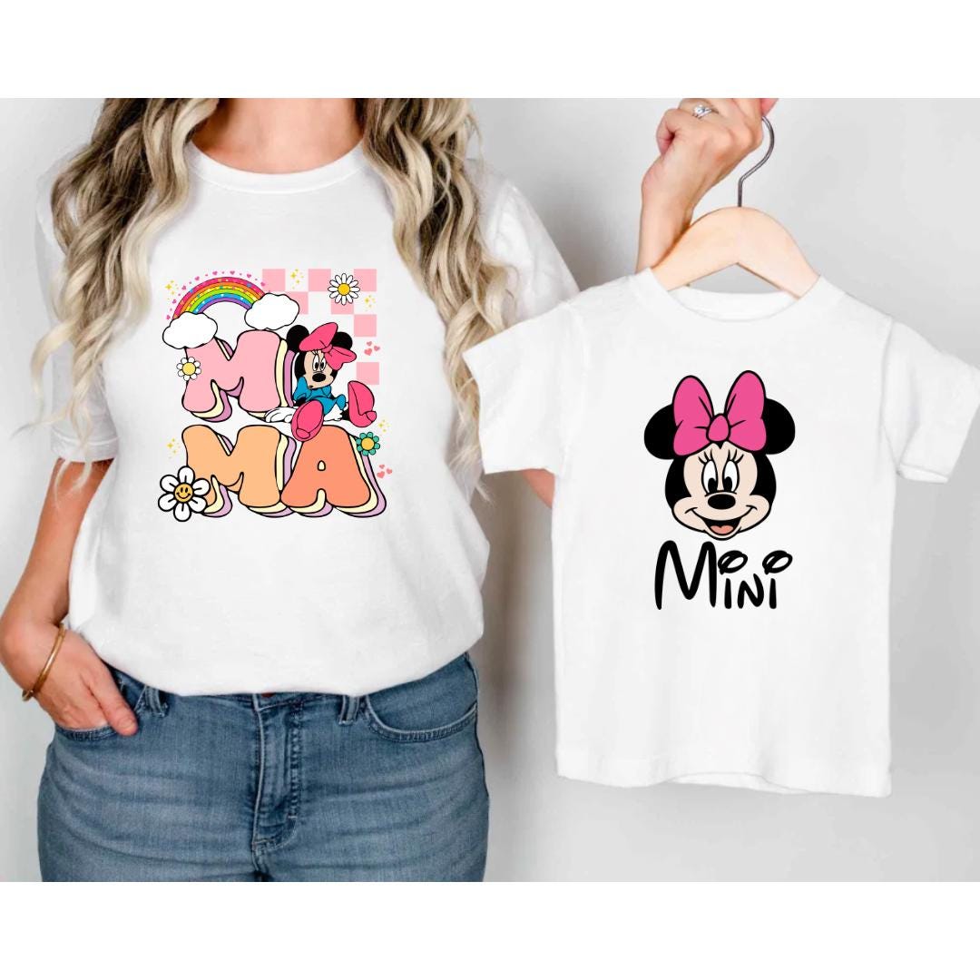 Minnie Mouse Mama and Me Matching Shirt, Disney Mom and Daughter Tee ...