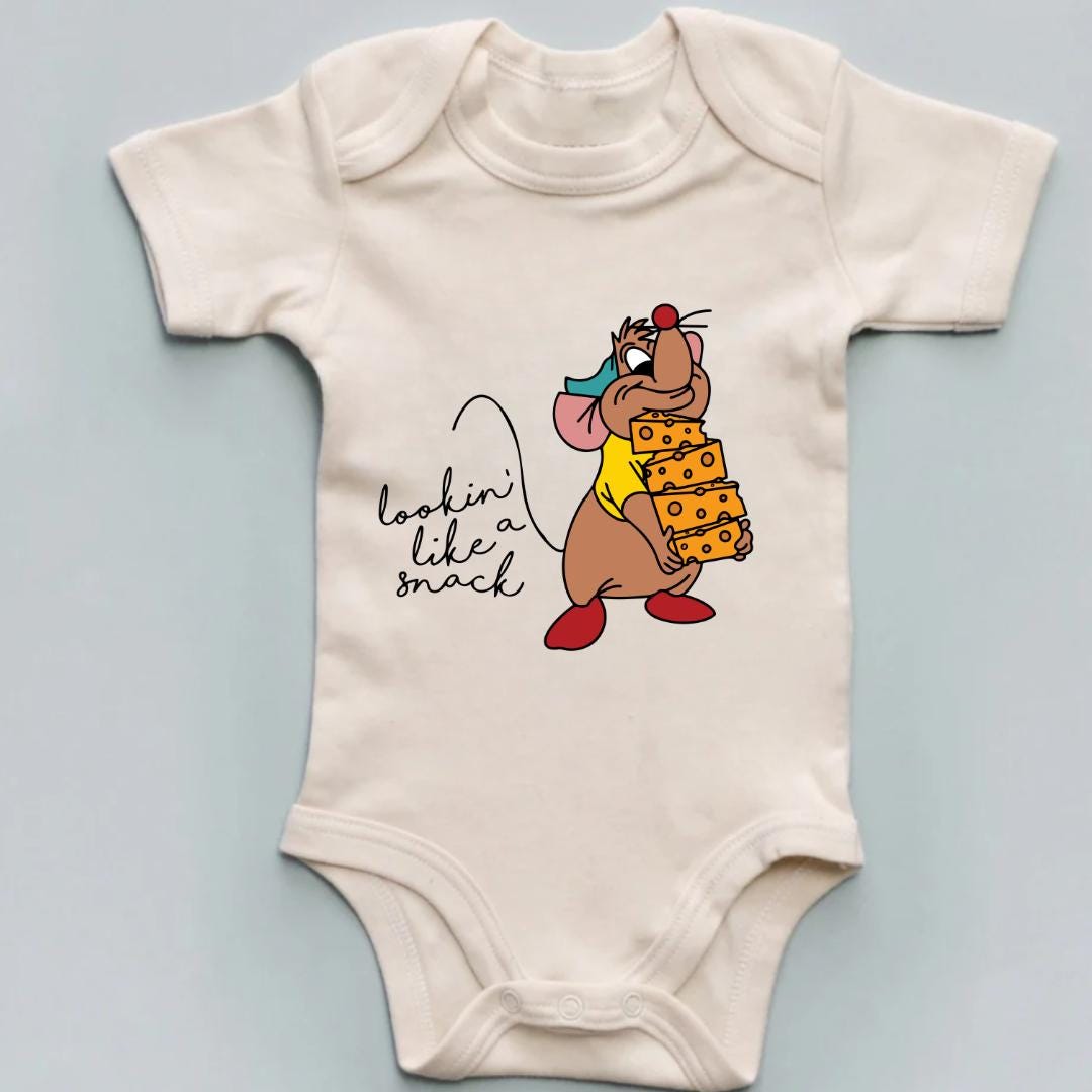 Cinderella Mouse Cheese Snack Onesie, Funny Baby Princess Shirt, Cute ...