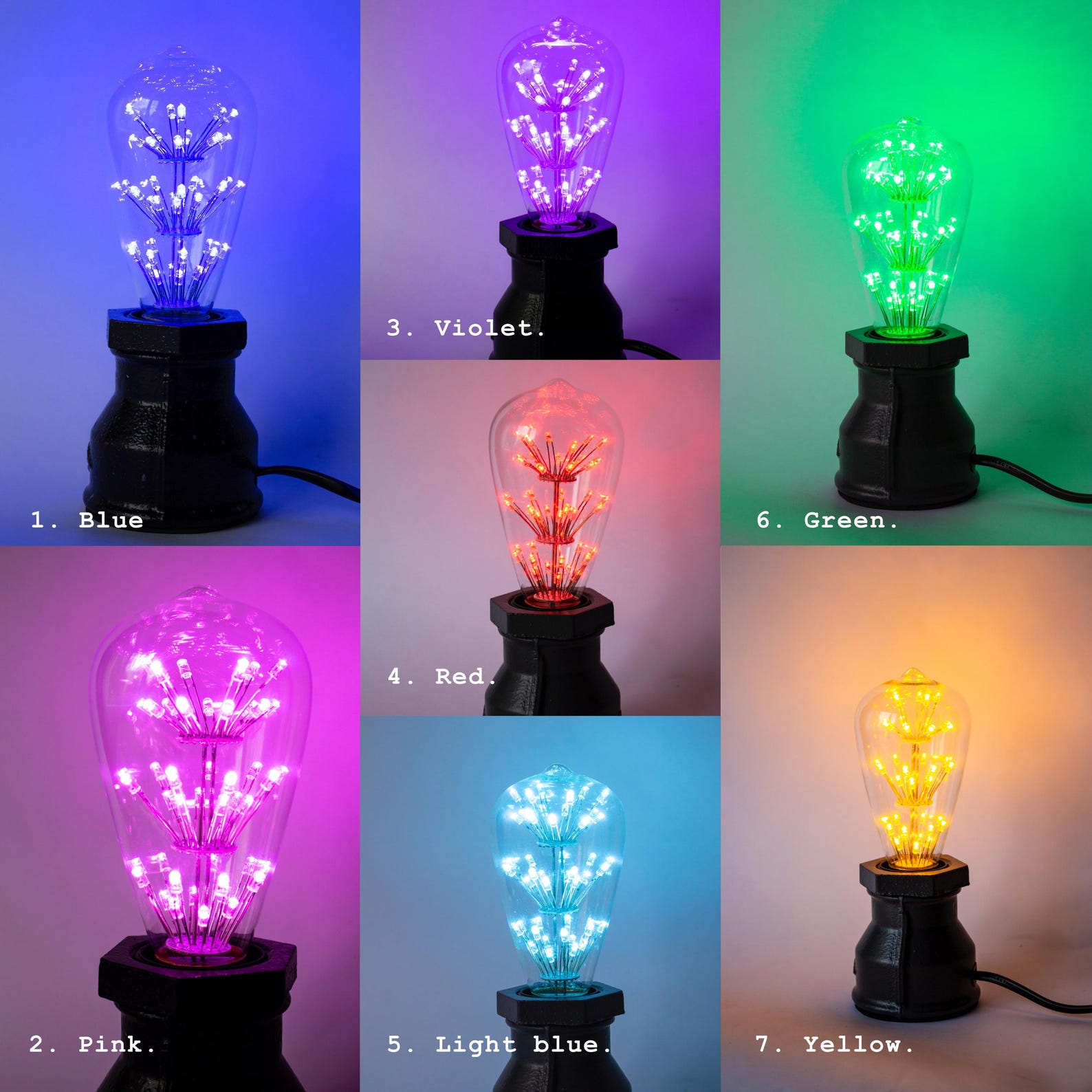 Light Bulbs, Edison Retro Bulbs 110V- 220V, Edison Lamp, LED Light Bulb ...