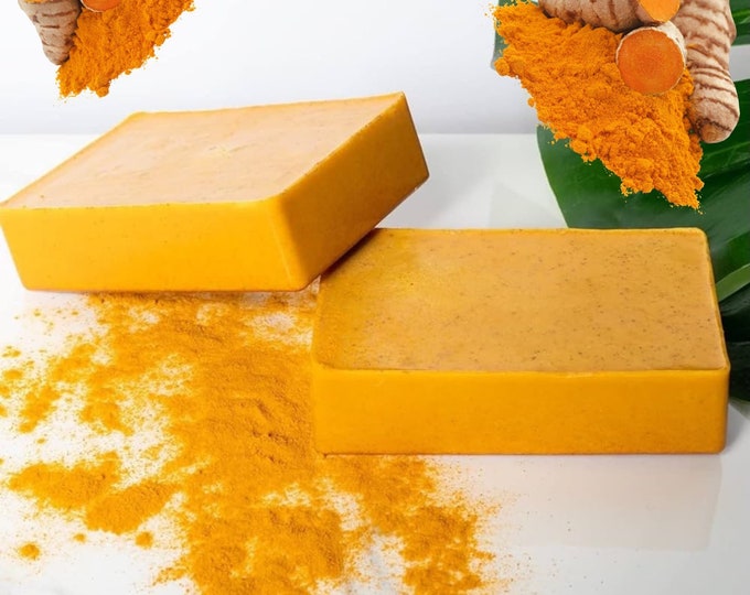Unscented Turmeric Soap With Honey and Ginger, Kojic Soap, 100% Natural ...