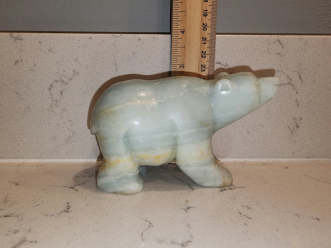 Caribbean Calcite Polar Bear Animal Carving - Etsy