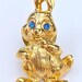 Vintage Gold Marked Bunny Rabbit Pin Marked Ballou Reg'd - Blue Crystal ...