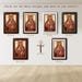 Saint Francis of Assisi Framed Icon, Christian Art, Maroon Border - Etsy