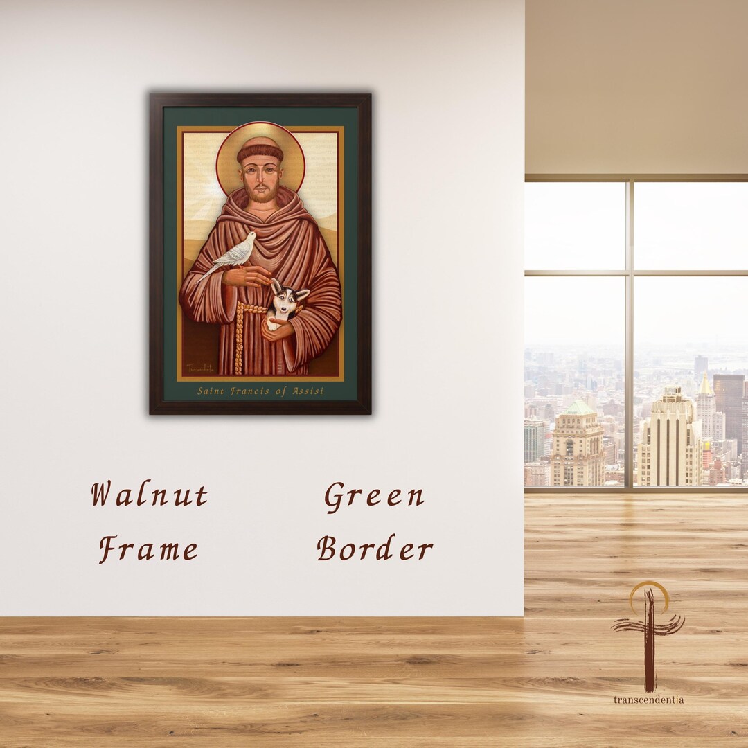 St Francis of Assisi Framed Wall Art, Framed Icon Prints, Religious ...