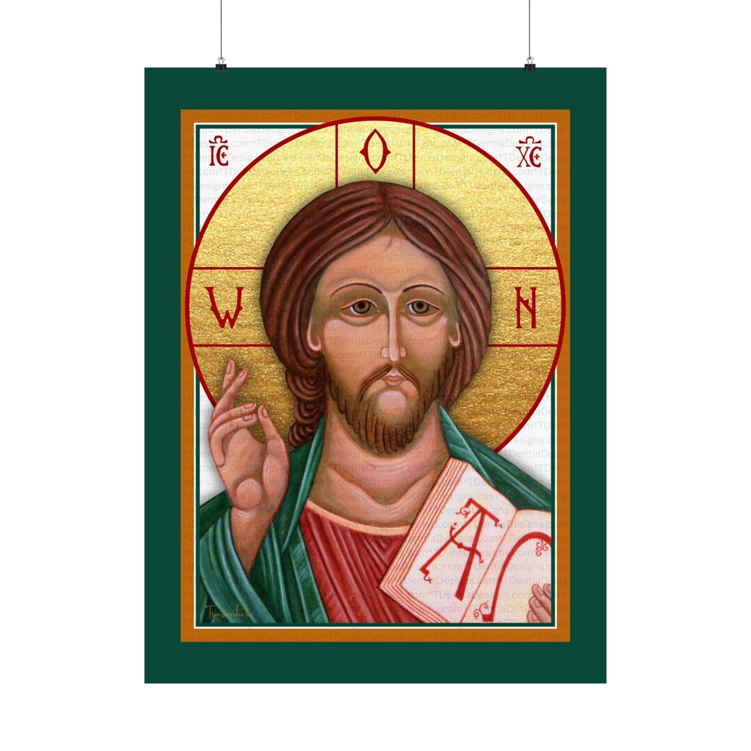 Jesus Icon Art, Frameable Wall Art, King of the Universe, Jesus Wall ...