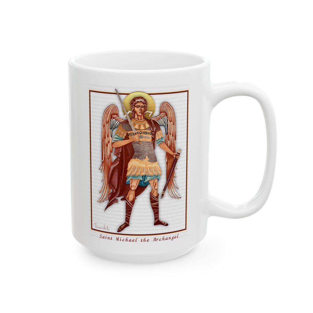 Saint Michael the Archangel Christian Coffee Mug, Catholic Religious ...