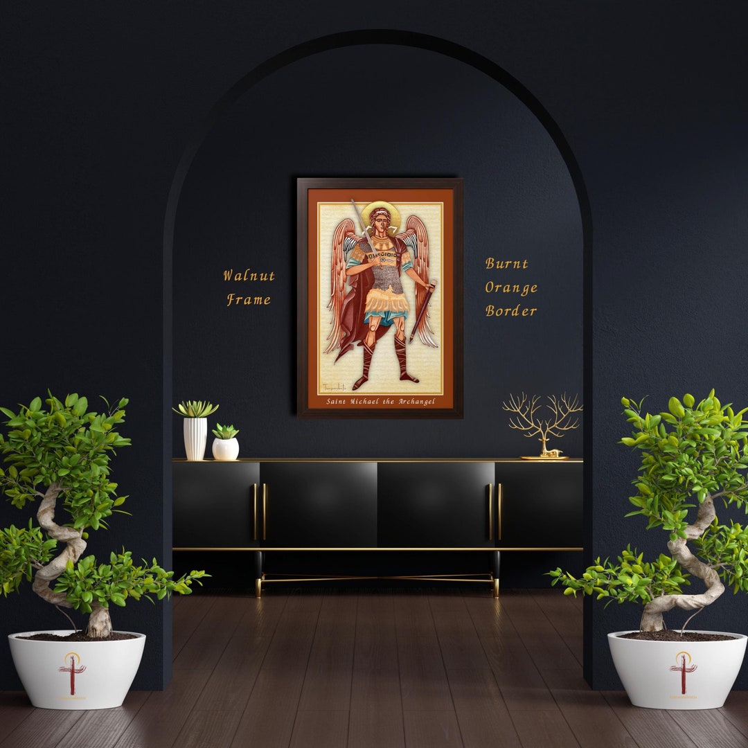 St. Michael the Archangel Framed Poster Print, Christian Gifts ...