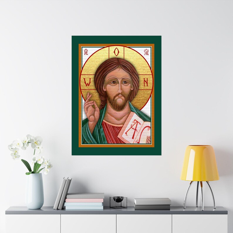 Jesus Icon Art, Frameable Wall Art, King of the Universe, Jesus Wall ...