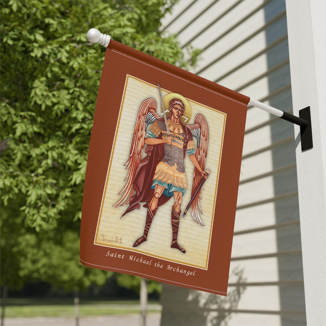 Outdoor Flag, St Michael the Archangel Christian Gift House Banner ...