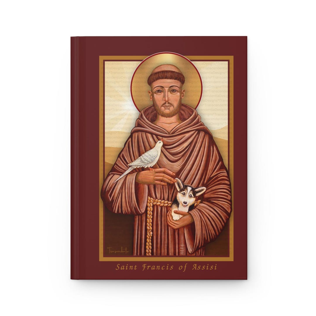 St Francis of Assisi Burgundy Journal, Christian Gift - Etsy