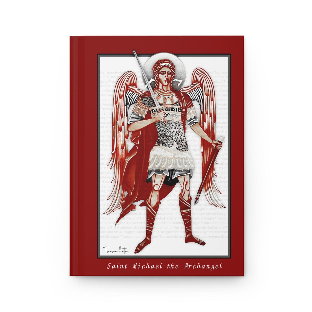 St. Michael the Archangel Red Avant-garde Hardcover Journal, Christian ...