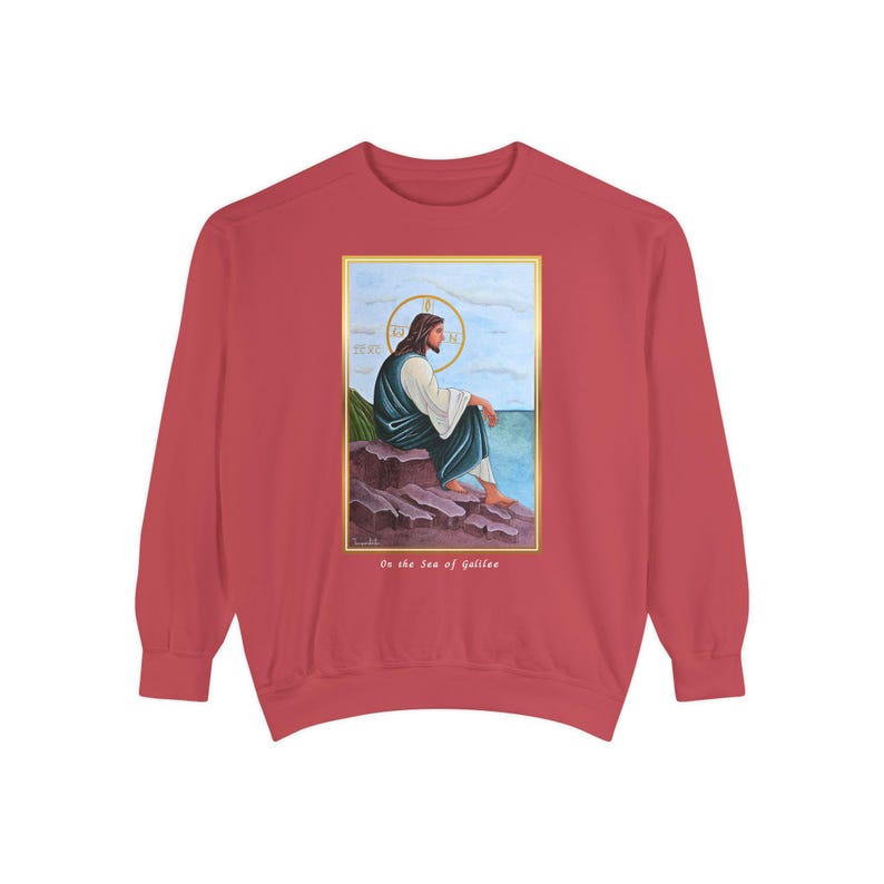 Jesus on the Sea of Galilee Christian Crewneck Sweatshirt, Catholic ...