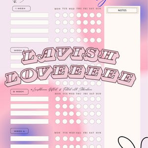 Digital Download ~ Lavish Fitness Log - Etsy