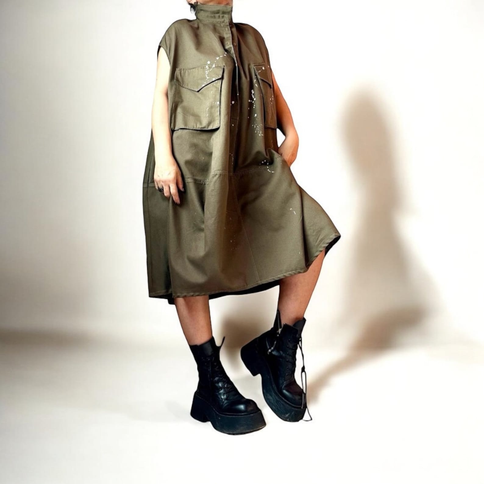 Asymmetrical Camouflage Tunic - Boho Chic, Avant Garde, Urban Style ...