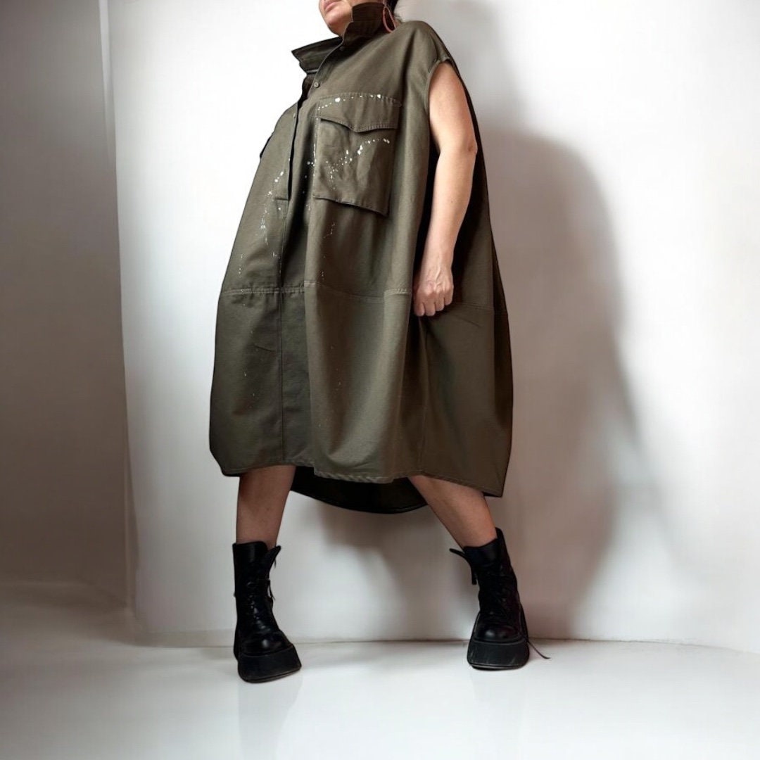 Asymmetrical Camouflage Tunic - Boho Chic, Avant Garde, Urban Style ...