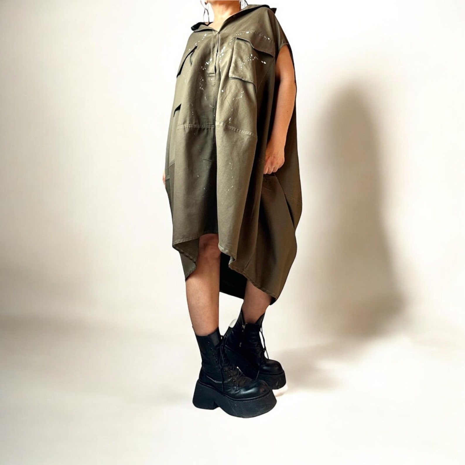 Asymmetrical Camouflage Tunic - Boho Chic, Avant Garde, Urban Style ...