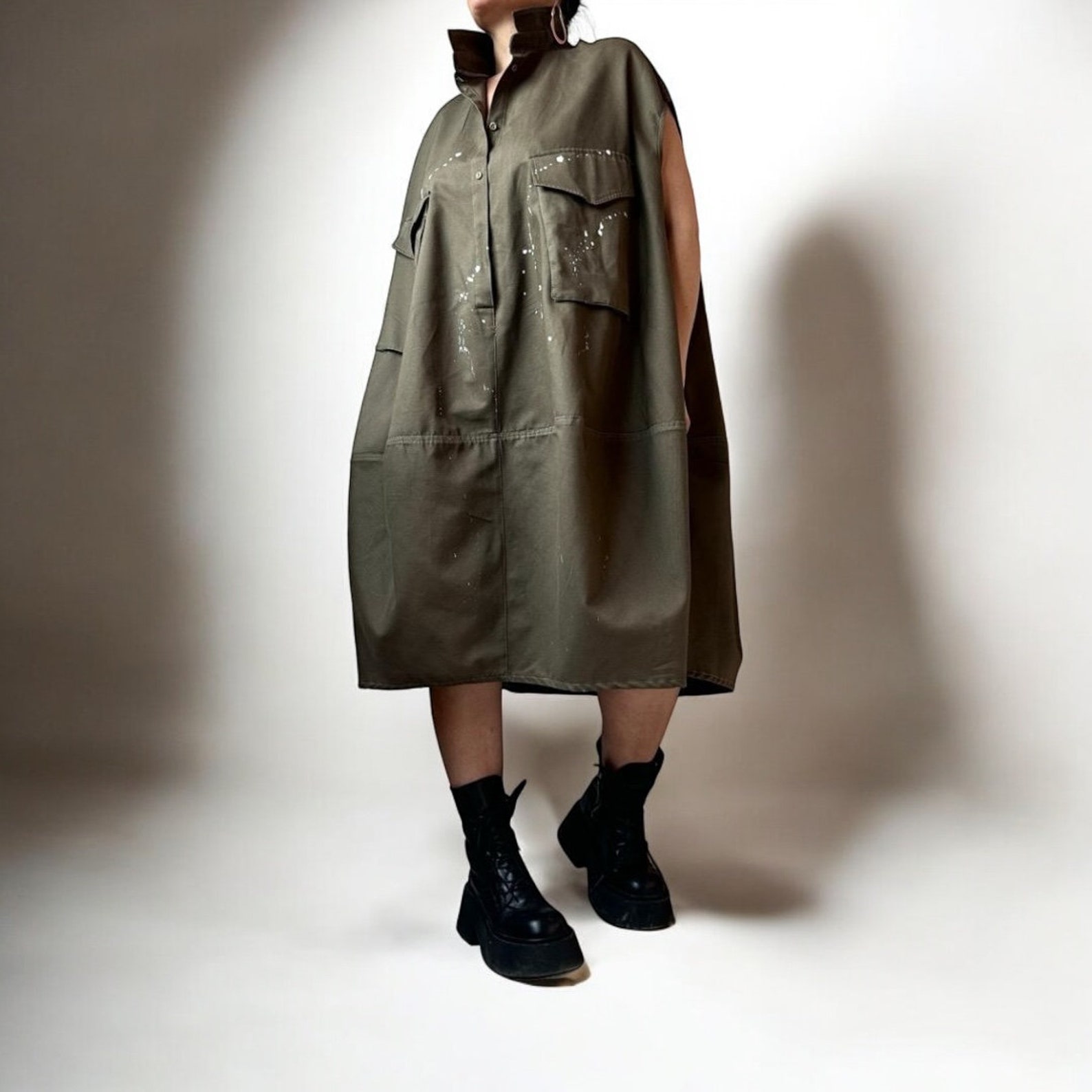 Asymmetrical Camouflage Tunic - Boho Chic, Avant Garde, Urban Style ...