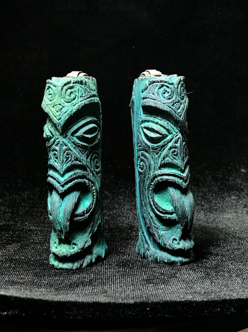 Tiki-lite Lighter Case Sculpted by Thomas Kuntz - Etsy