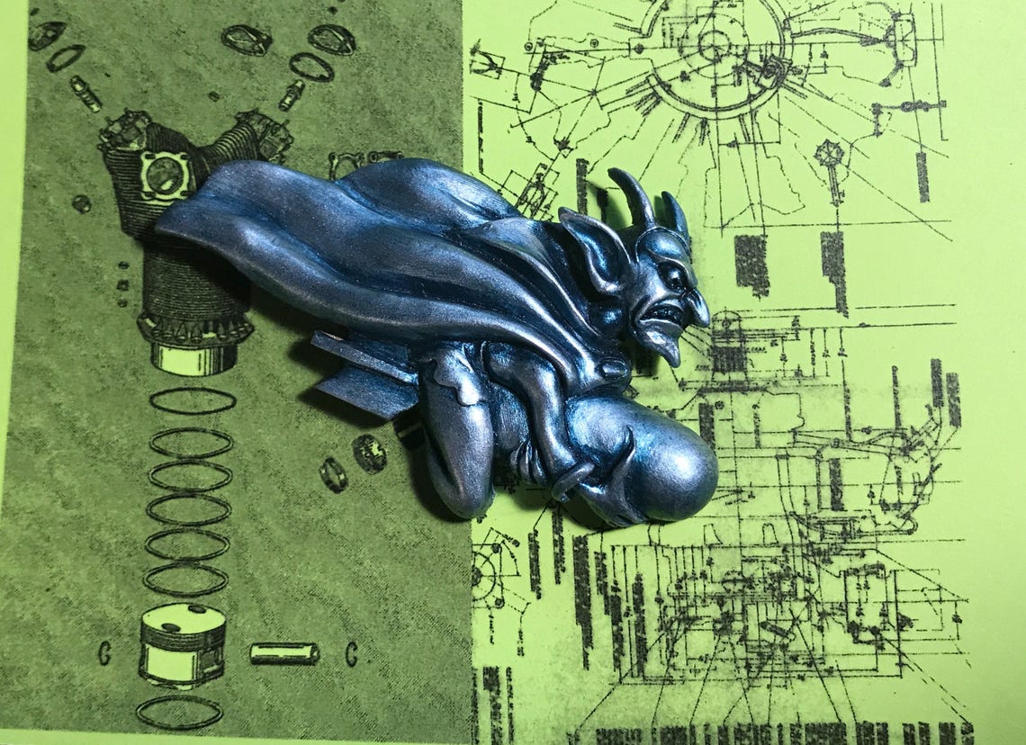 Hand Made Devil Bomber WW2 Cartoon Lapel Pin - Etsy