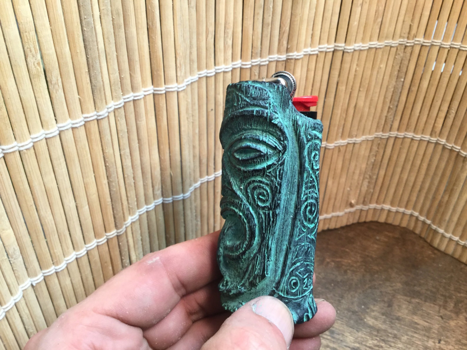 Tiki-lite Lighter Case Sculpted by Thomas Kuntz - Etsy