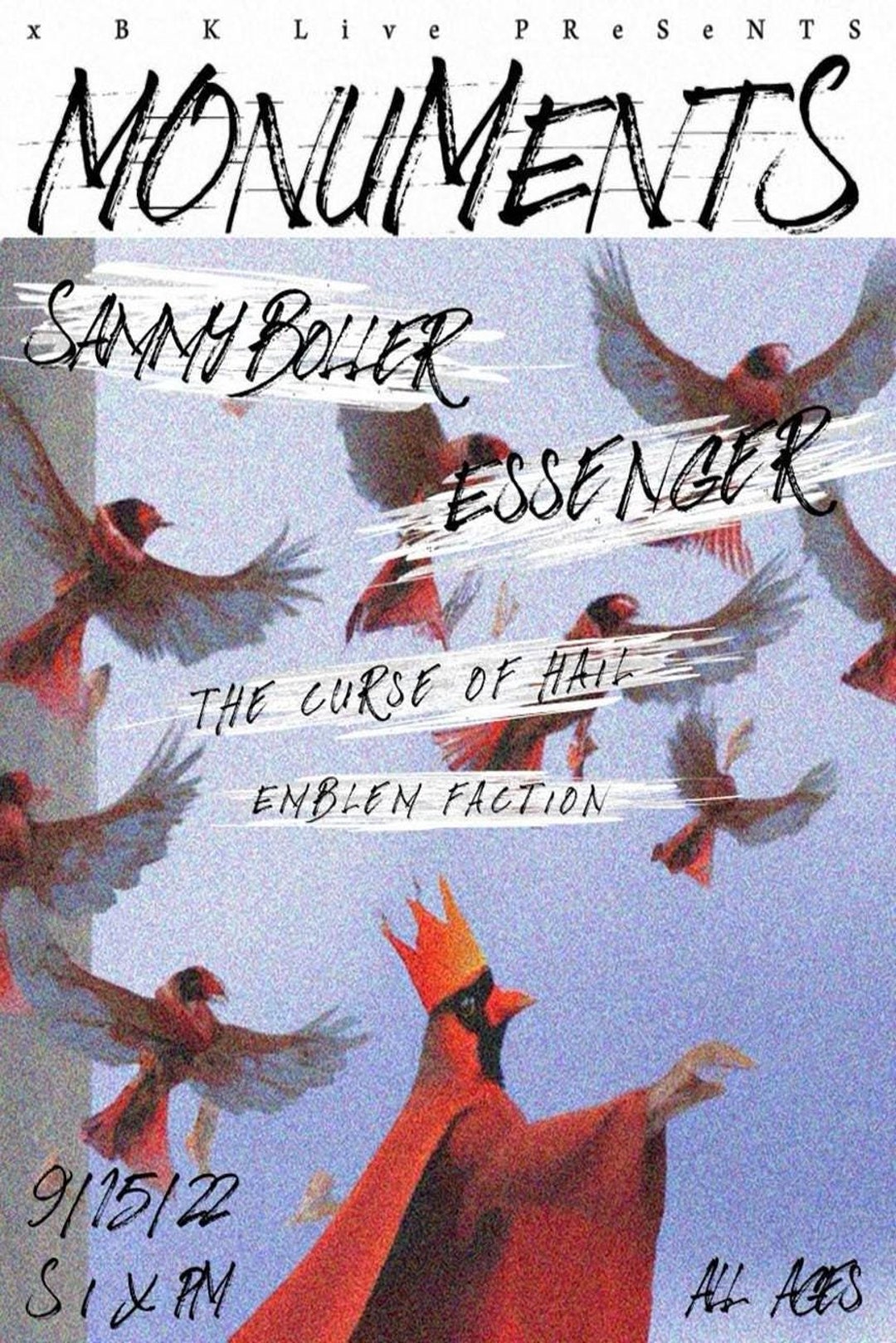 Monuments cardinal Red Tour Poster - Etsy