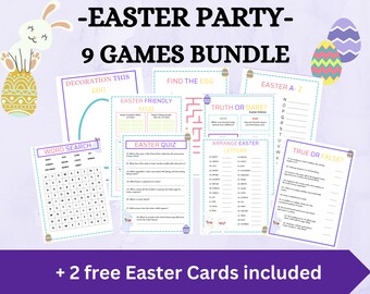 Easter Games Bundle Printable, Easter Activities, Easter Party Games ...
