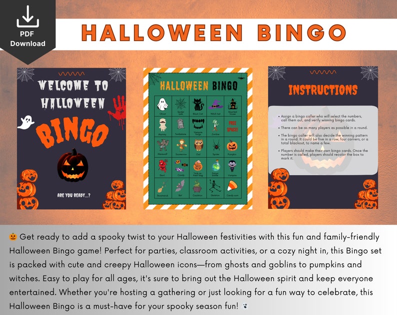 Editable Halloween Bingo,30 Halloween Bingo Cards,halloween Games,kids ...
