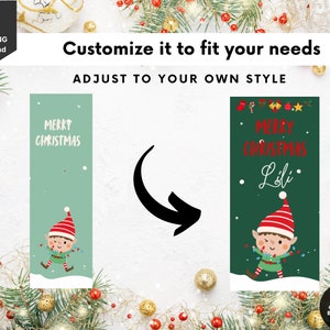 Christmas Printable Bookmarks,digital Download JPG Bookmark Sheets ...