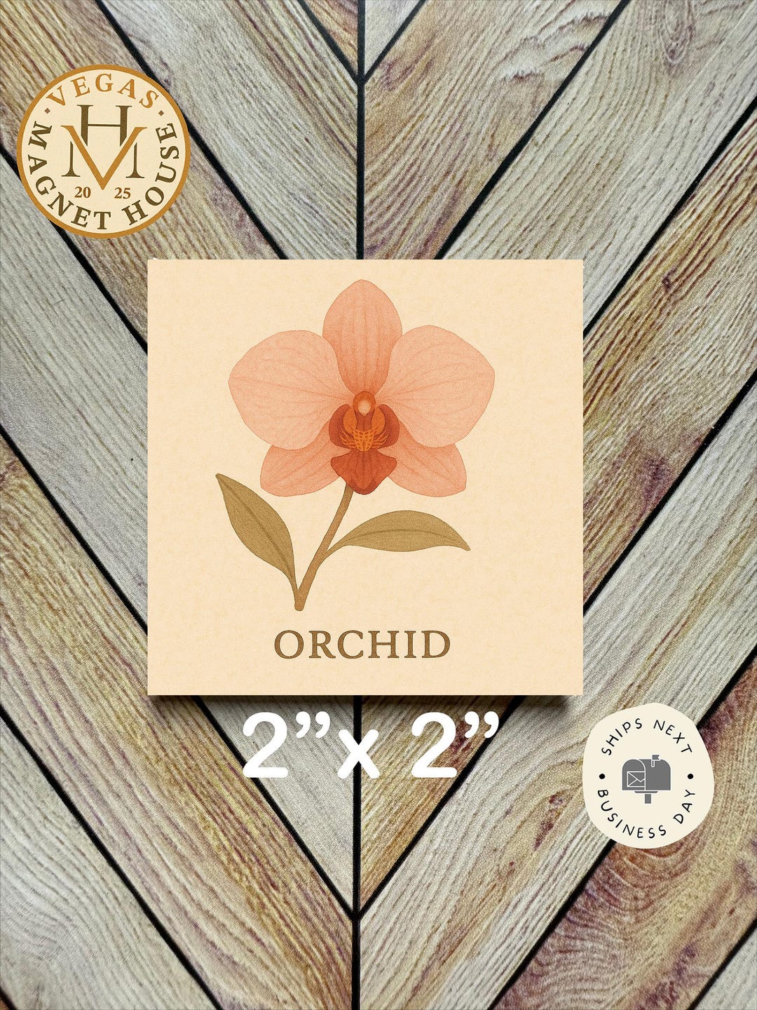 Orchid Flower Magnet: Nature Lover Fridge Decor (2x2") - Etsy