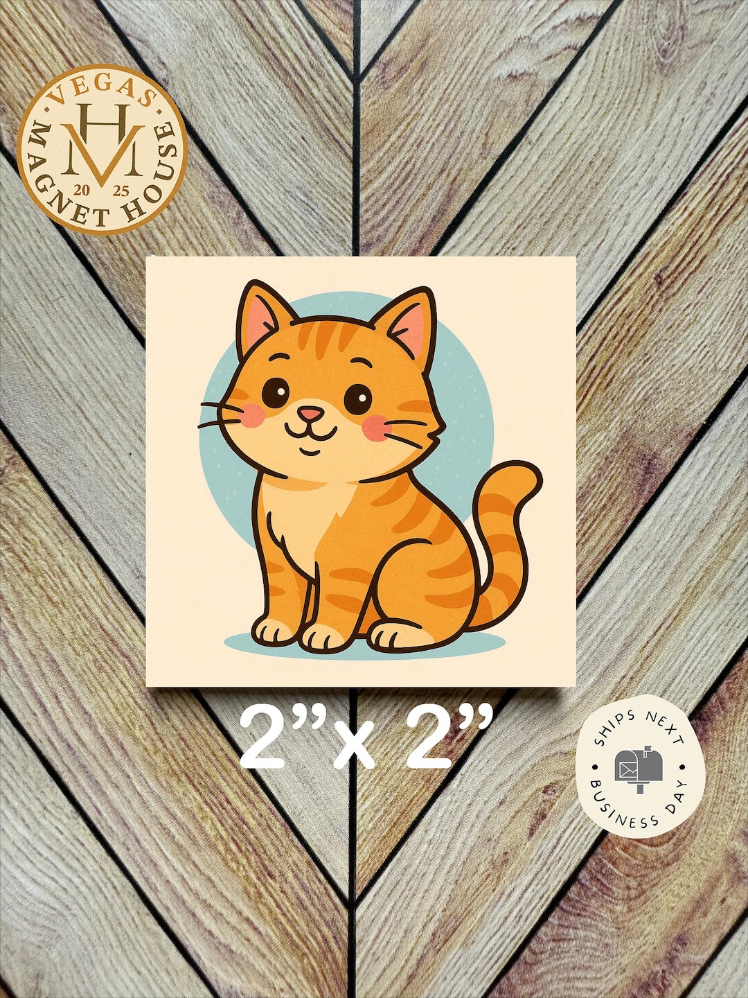 Cute Cat Magnet : 2x2" Souvenir Fridge Decor - Etsy