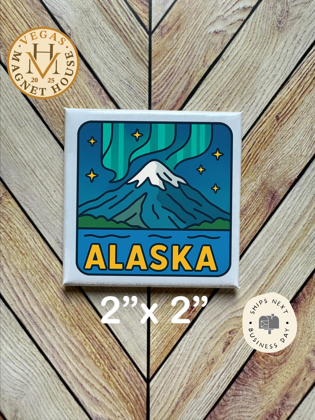 Alaska Magnet: 2x2" Souvenir Fridge Decor - Etsy