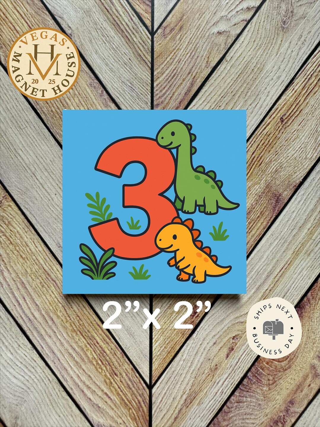 Birthday 3 Magnet : 2x2" Decorative Fridge Magnet - Etsy
