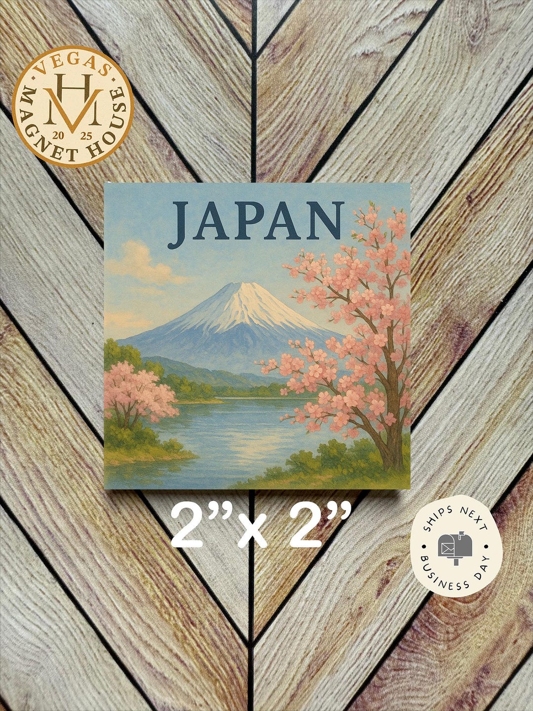Japan Fridge Magnet – Vintage Mount Fuji Souvenir (2x2) - Etsy
