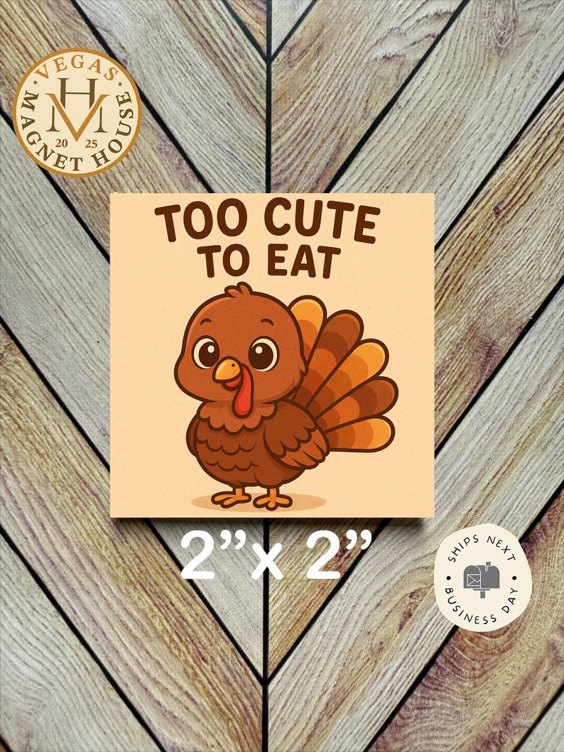 Turkey Magnet: Thanksgiving Fridge Decor, 2x2 Inch - Etsy