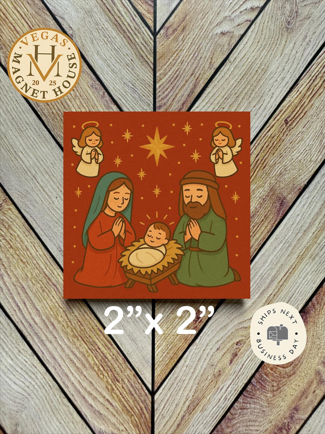 Christmas Baby Jesus | Magnet: 2x2" Decorative Fridge Magnet - Etsy
