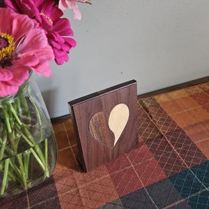 His and Hers Heart Shaped Desk Décor - Anniversary Gift, Valentines Day ...