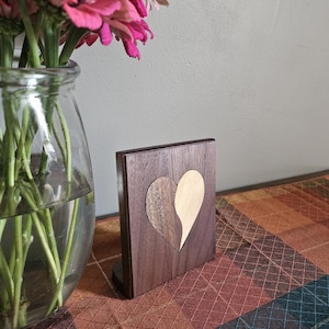 His and Hers Heart Shaped Desk Décor - Anniversary Gift, Valentines Day ...