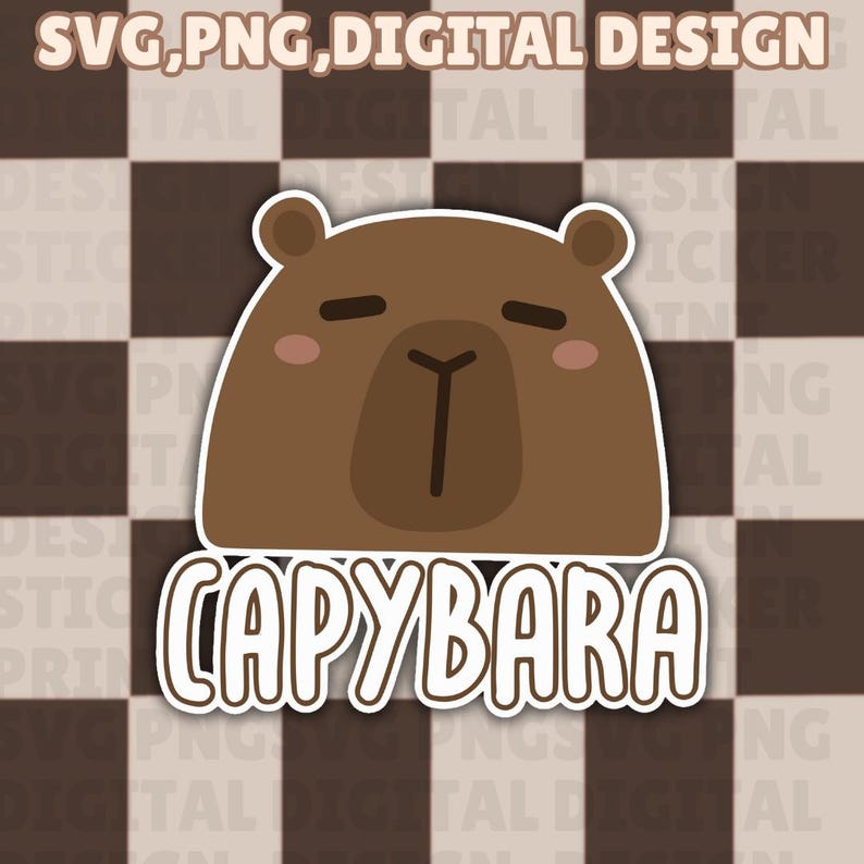 CAPYBARA SVG,PNG Design Cute, Capy, Aesthetic, Animal, Digital Download ...