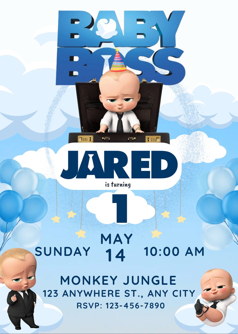 Editable Little Baby Birthday Invitation, Baby Birthday, Editable ...