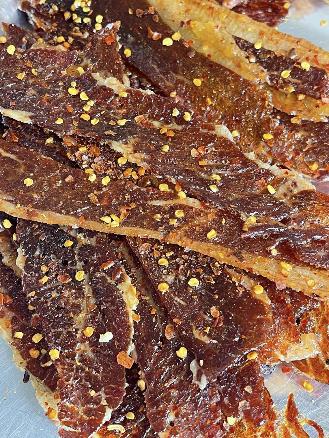 Poppy's Handcrafted Thin, Crispy, Sweet and Spicy Beef Jerky - Etsy