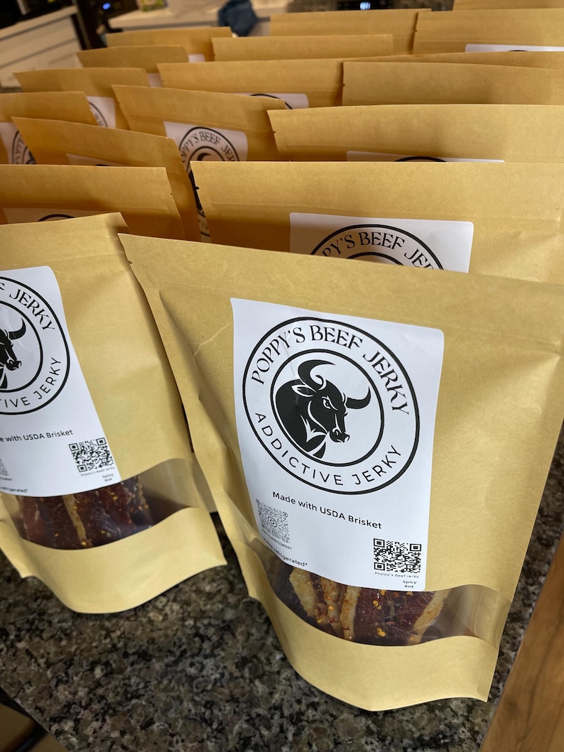 Poppy's Handcrafted Thin, Crispy, Sweet and Spicy Candied Beef Jerky - Etsy
