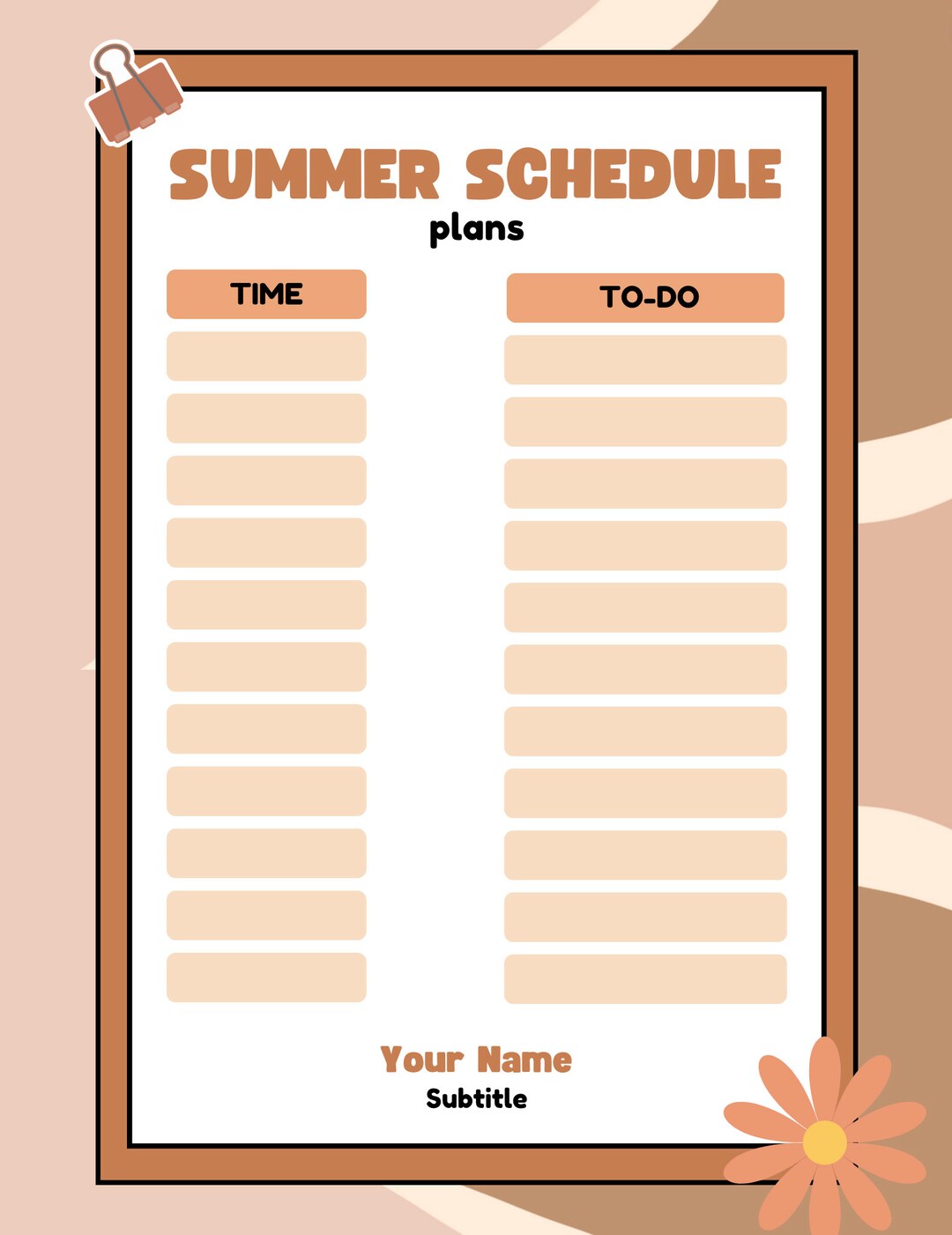 Notes, Schedules, Paper, Printable, Laminate, Itinerary, Planner - Etsy