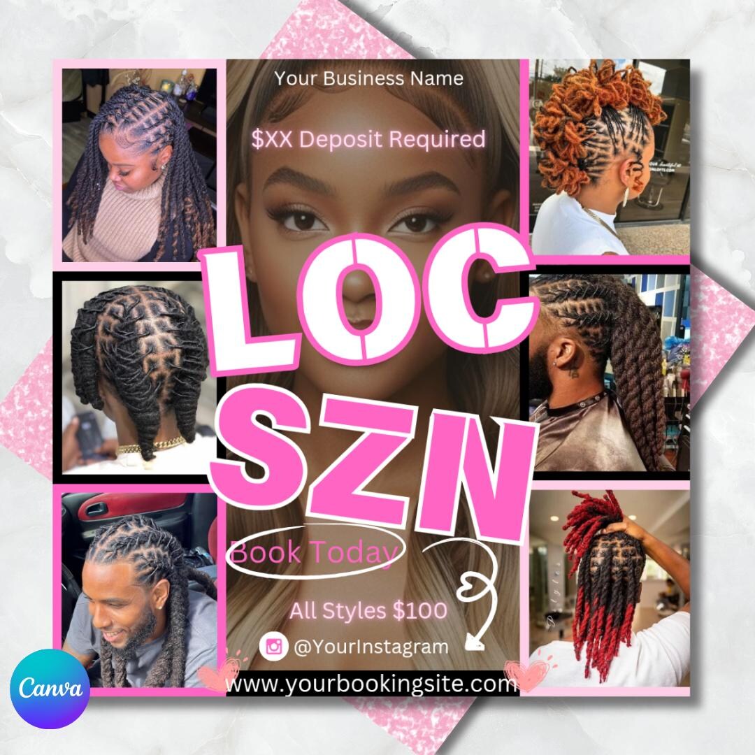 DIY Loc Flyer Editable Flyer Template Instant Download Flyer Loctician ...