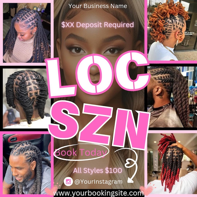 DIY Loc Flyer Editable Flyer Template Instant Download Flyer Loctician ...